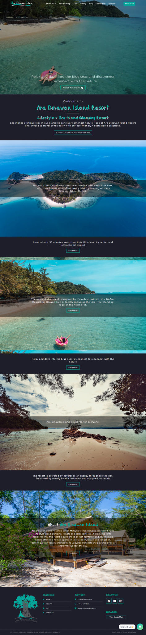 Ara Dinawan Island | Relaxing Trip | Sabah Web Design